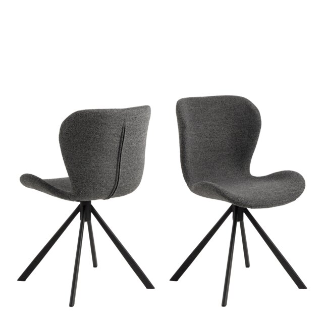 Batilda Swivel Dining Chairs in Grey Fabic Set of 2 by Tesco ...