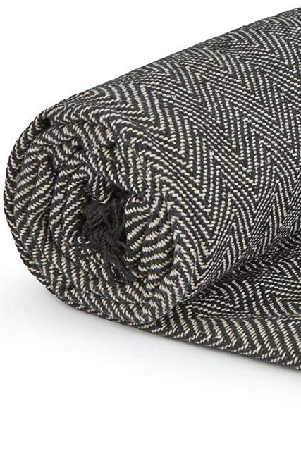 "Herringbone throw 90 x 100"" - black black" by Tesco - Marketplace ...