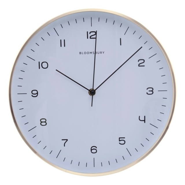 Interiors By Premier Compact Round Gold Finish Wall Clock, Versatile ...