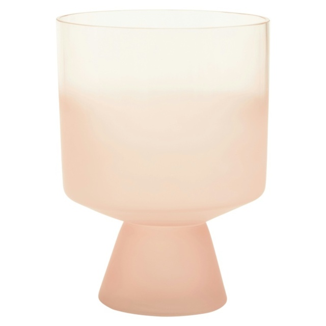 Interiors By Premier Small Matte Pink Ombre Glass Vase, Modern Two ...
