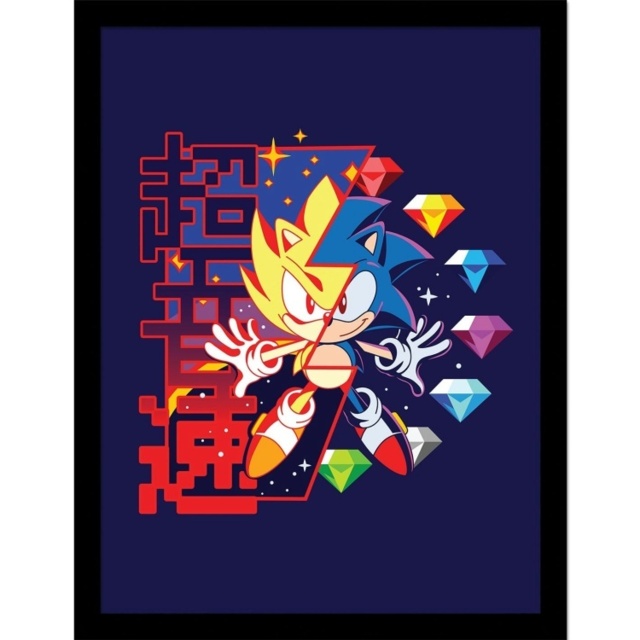 Sonic The Hedgehog (Diamonds ) Framed 30X40Cm Print by Tesco ...