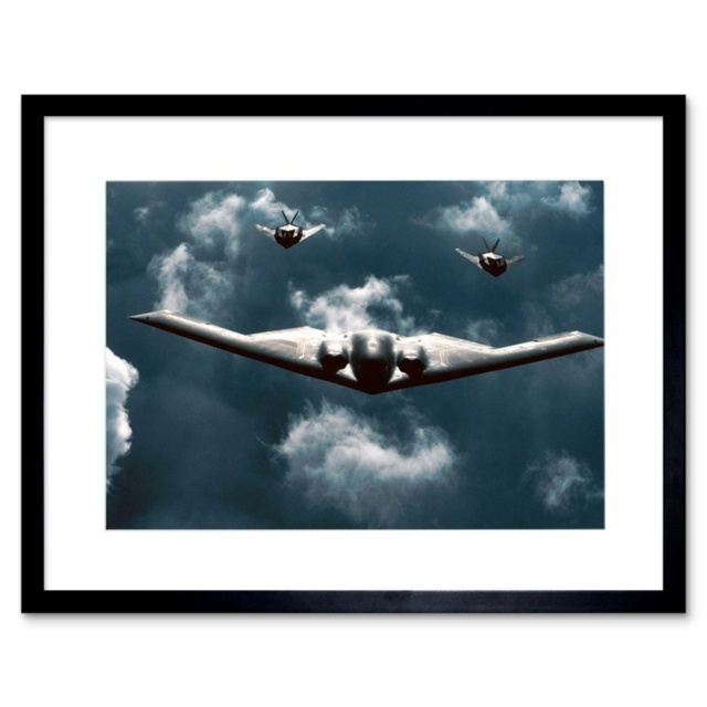 Military Air Plane B-2 Spirit Bomber F-117 Nighthawk Stealth Framed ...