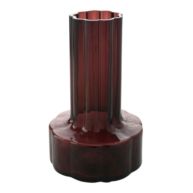 Hestia Burgundy Glass Vase by Tesco - Marketplace | ufurnish.com
