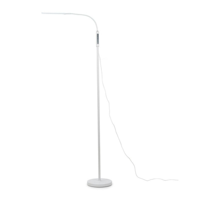 Valuelights Daylight Dimmable Gloss White Floor Lamp And Integrated Led ...