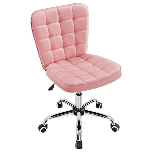 Yaheetech tufted armless desk chair adjustable seat height by Tesco ...
