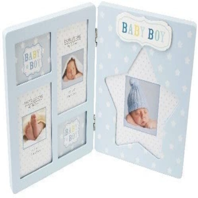 Heart Star Mdf Hinged Collage Frame 5 Photo Baby Boy by Tesco ...