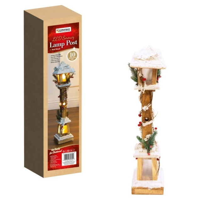 60Cm Led Snow Tipped Wood Lamp Post by Tesco - Marketplace | ufurnish.com
