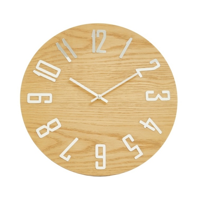 Interiors By Premier Minimalist Natural Wall Clock, Eco-Friendly Big ...