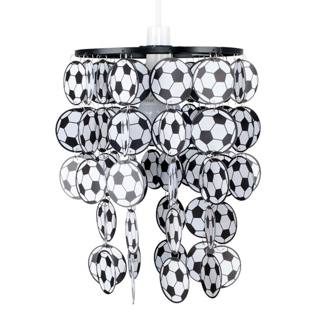 ValueLights Children's Black And White Football Ceiling Pendant Shade ...