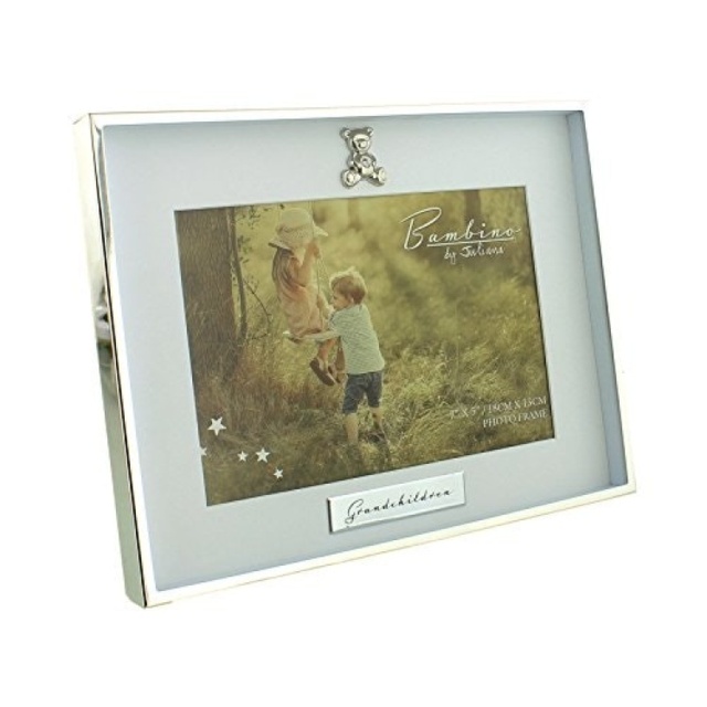"Grandchildren Silverplated 7"" X 5"" Bambino Photo Frame" by Tesco ...
