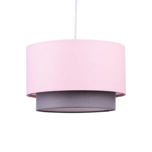 First Choice Lighting Pink & Grey 2 Tier Light Shade Pink by Tesco ...