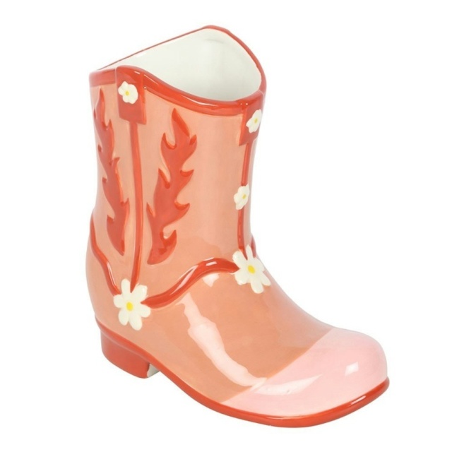 Ceramic Pink Cowboy Boot Flower Vase Multi by Tesco - Marketplace ...