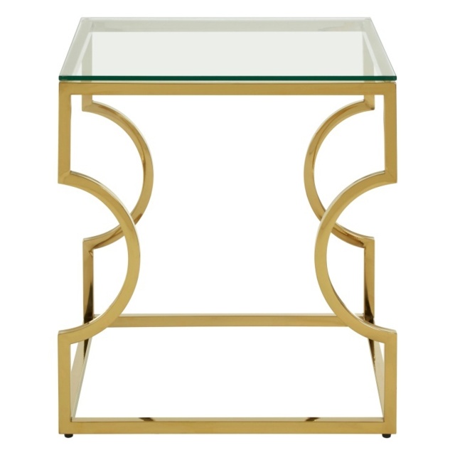 Interiors By Premier Contemporary Curved Frame End Table, Durable ...