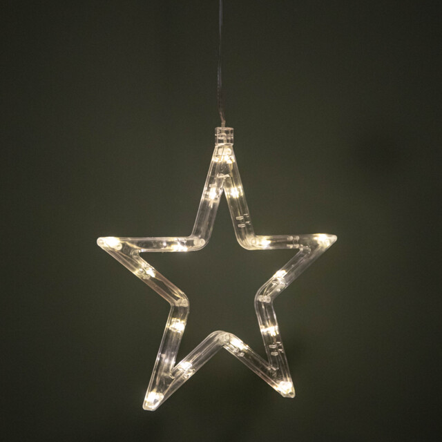 20cm battery operated light up christmas star window decoration with ...