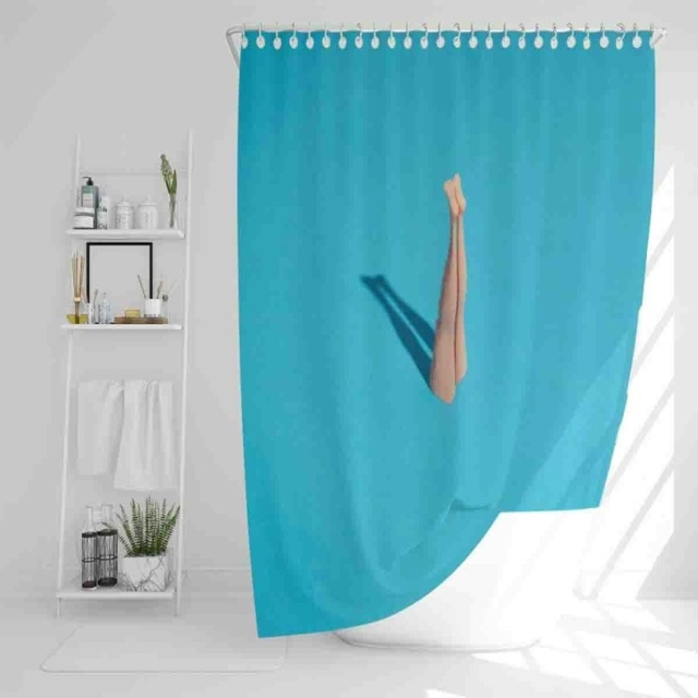 Swimming Dive Shower Curtain by Tesco - Marketplace | ufurnish.com