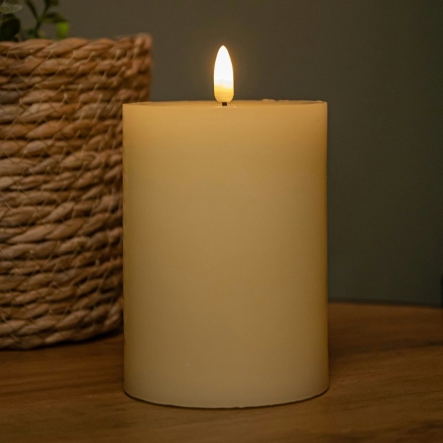 9Cmx13Cm Cream Wax Melted Pool Effect Candle With Timer Function And ...