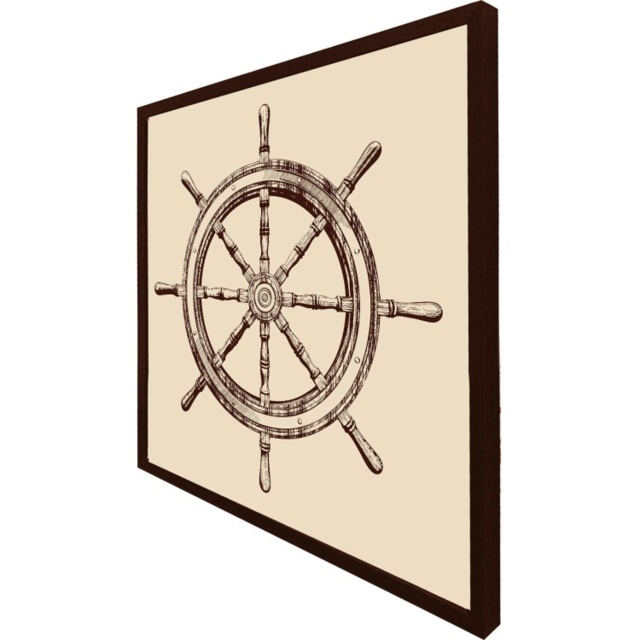 Ship Wheel (Picutre Frame) Brown - L by Tesco - Marketplace | ufurnish.com