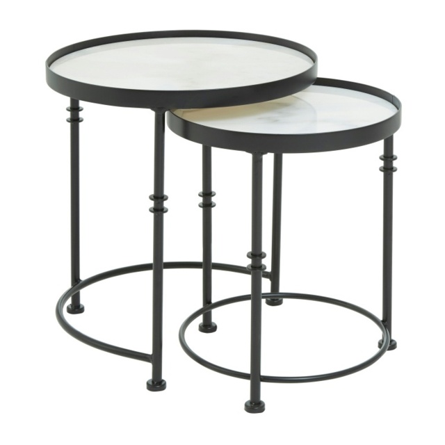 Interiors By Premier Arcana Set Of 2 Round Side Tables by Tesco ...