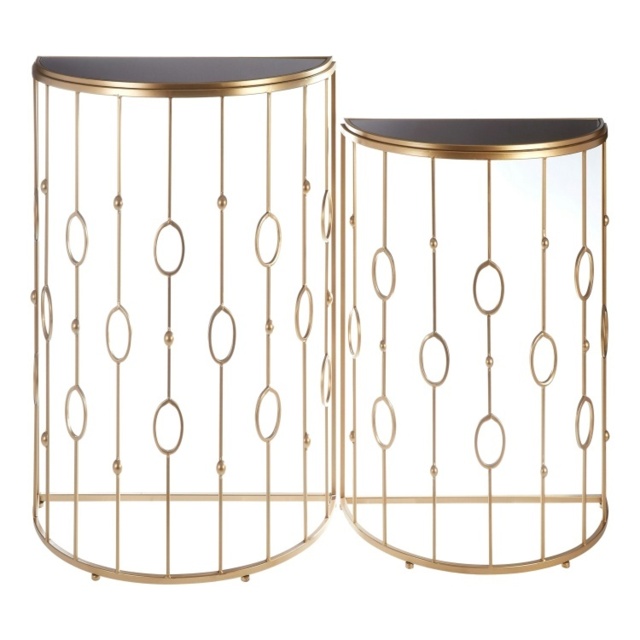 Interiors By Premier Sleek And Sturdy Art Deco Console Tables, Durable ...