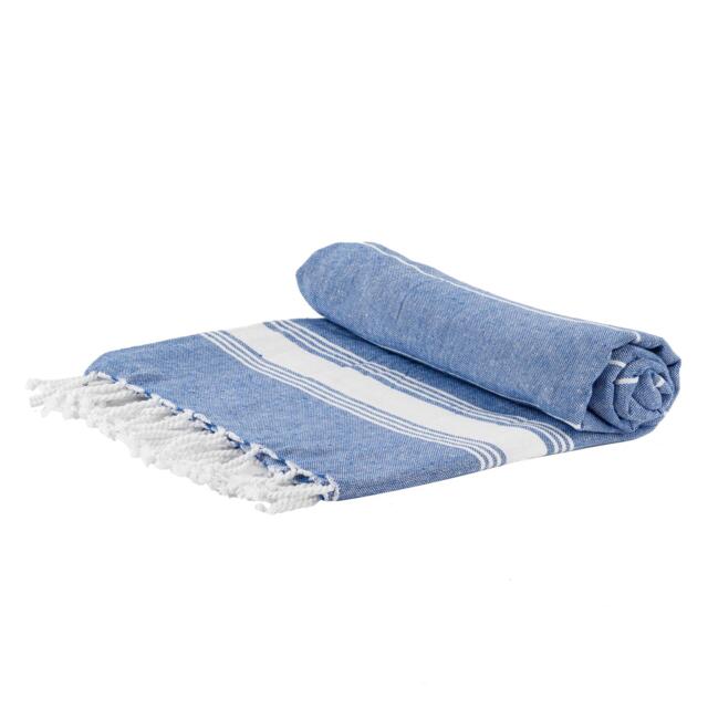 Nicola Spring Turkish Cotton Bath Towel - 170 x 90cm - Navy Blue Navy ...