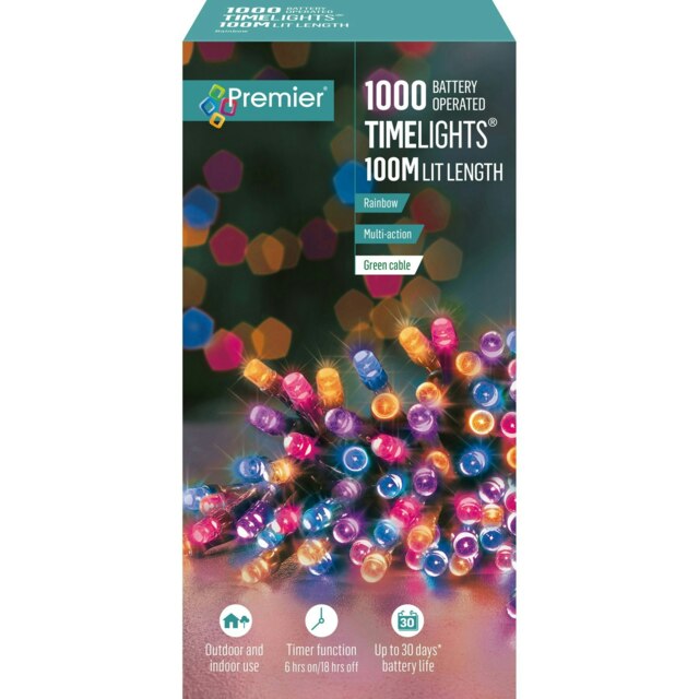 Premier timelights 1000 led lights rainbow 100m by Tesco - Marketplace ...
