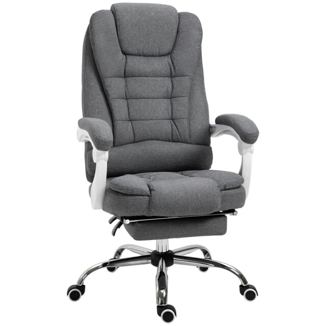 Vinsetto computer office chair home swivel task recliner w/ footrest ...