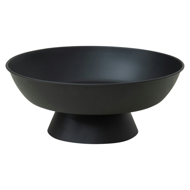 Sunjoy 55cm Black Steel Round Wood Burning Fire Pit by Tesco ...