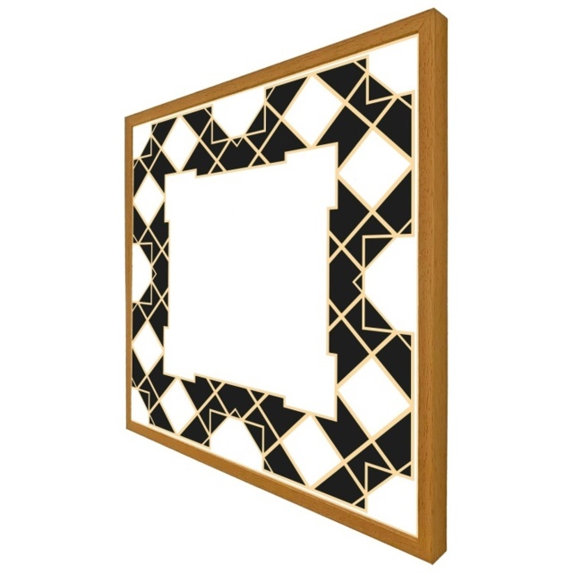 Art Dco Diamond Border (Picture Frame) Brown - Oak - S by Tesco ...