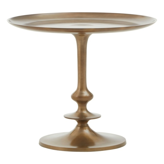 Interiors By Premier Small Brass Finish Side Table, Minimalist Design End Table For Office, Home ...