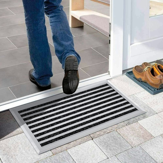 Nicoman Aluminium Door Mat With Carpet Inserts by Tesco - Marketplace ...