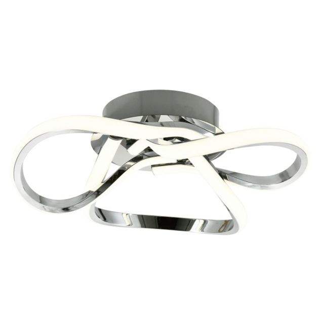 Modern Looping Strips Flush Led Powered Ceiling Light Fitting In ...