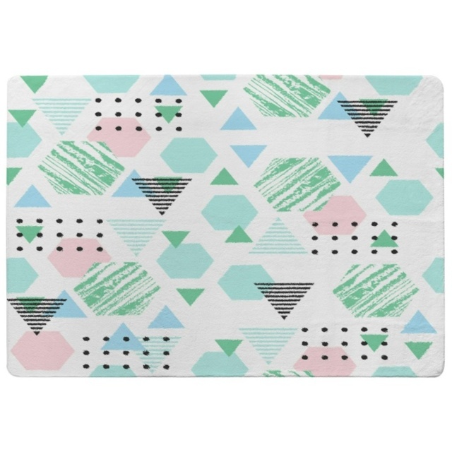 Geometric Shapes (Rug) Multi - Small: 60X110Cm by Tesco - Marketplace ...