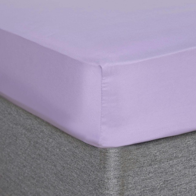 OHS Plain Fitted Bed 25cm Deep Elasticated Sheet, Single - Lilac by ...