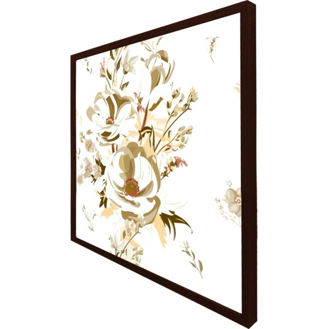 Golden Flower Print (Picture Frame) Brown - L by Tesco - Marketplace ...