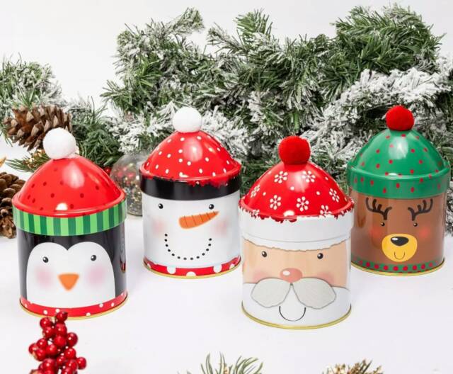 4 set christmas character tins by Tesco - Marketplace | ufurnish.com