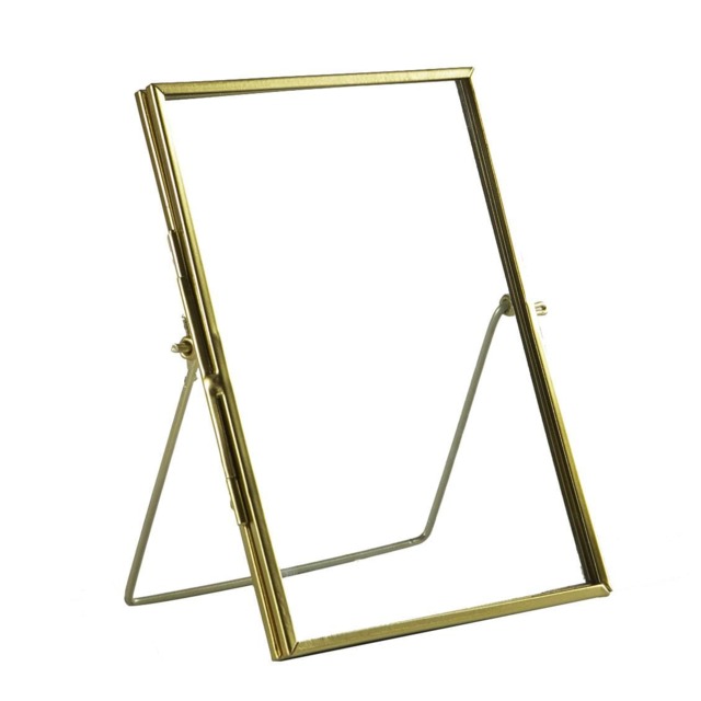 "Nicola Spring Standing Metal Photo Frame - 5"" x 7"" - Gold" by Tesco ...