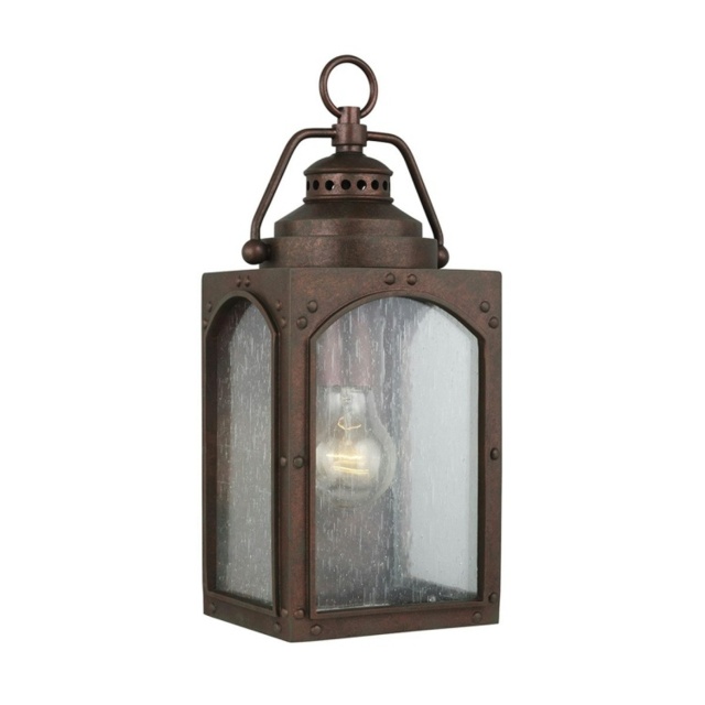 Randhurst Outdoor 1 Light Small Wall Lantern, Copper Oxide, Ip44, E27 ...