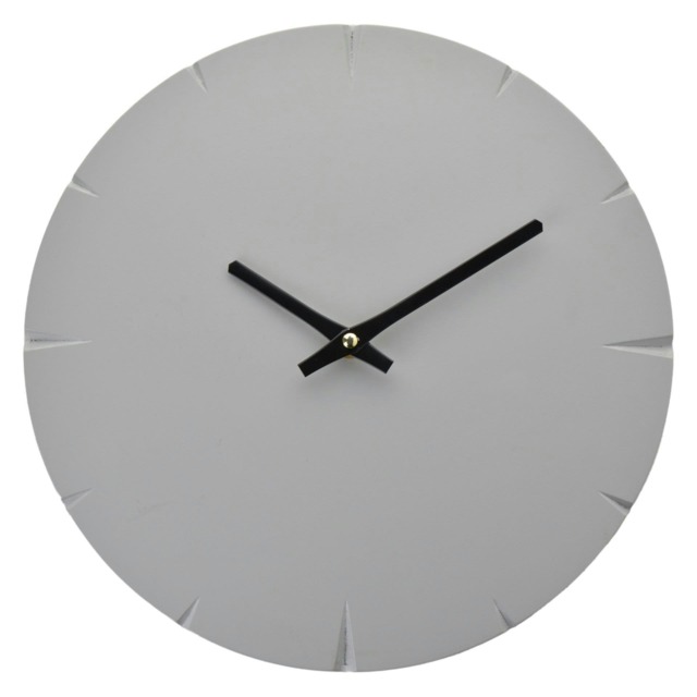 Interval Cement Look Wall Clock - 30cm Grey Cement by Tesco ...