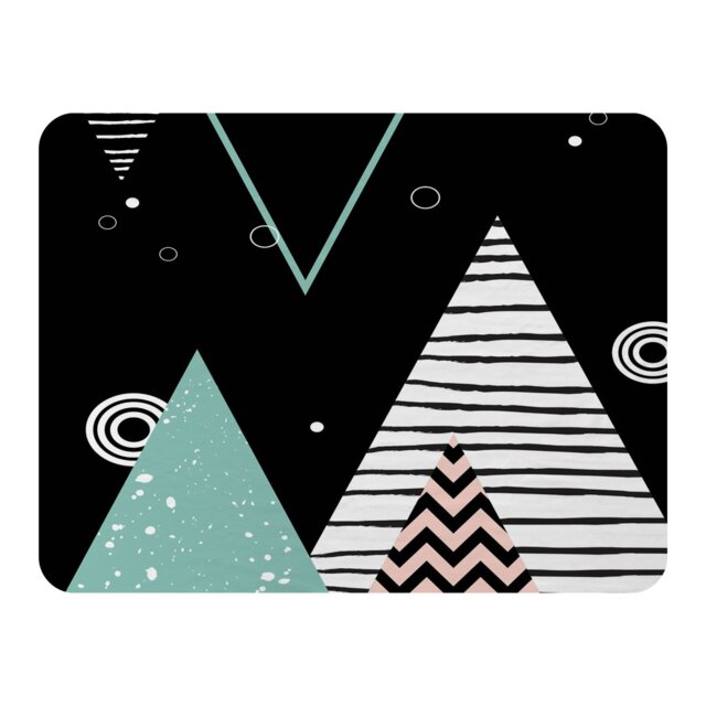 Triangles Circles & Zig Zag Patterns Blanket Multi by Tesco ...