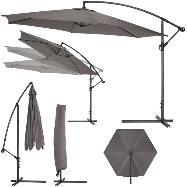 Parasol Ciccio - 350 cm, cantilever garden shade, adjustable tilt angle ...