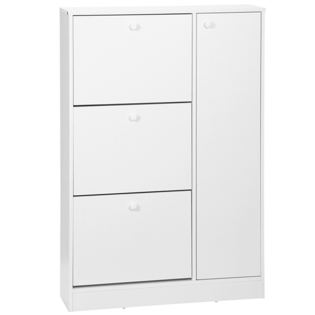 Homcom 4 Compartment Shoe Storage Cabinet Shelves Footwear by Tesco ...