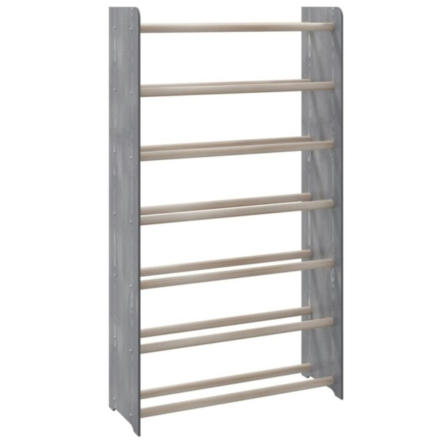 Shoe Rack Grey 65X24X117 Cm Engineered Wood by Tesco - Marketplace ...