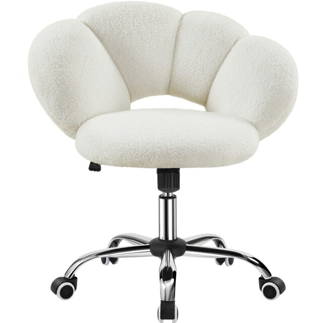 Yaheetech leisure upholstered desk chair with cloud-shaped backrest by ...