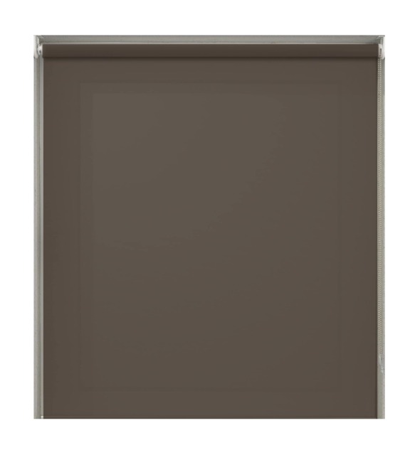 150cm Cocoa Plain Straight Edge Daylight Roller Blind Brown Brown by ...