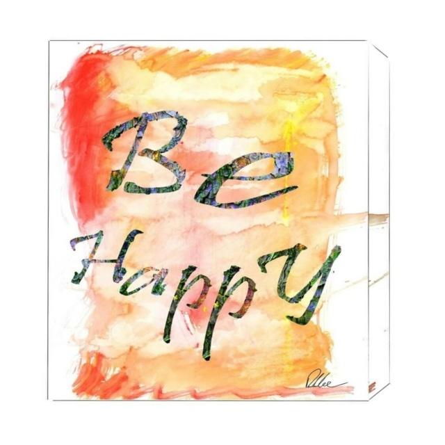 "Be Happy (Canvas Print) 60"" X 40""" by Tesco - Marketplace | ufurnish.com