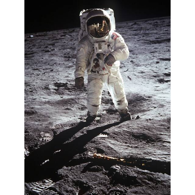 Apollo 11 Astronaut Aldrin Armstrong Space Moon Landing Large Wall Art ...