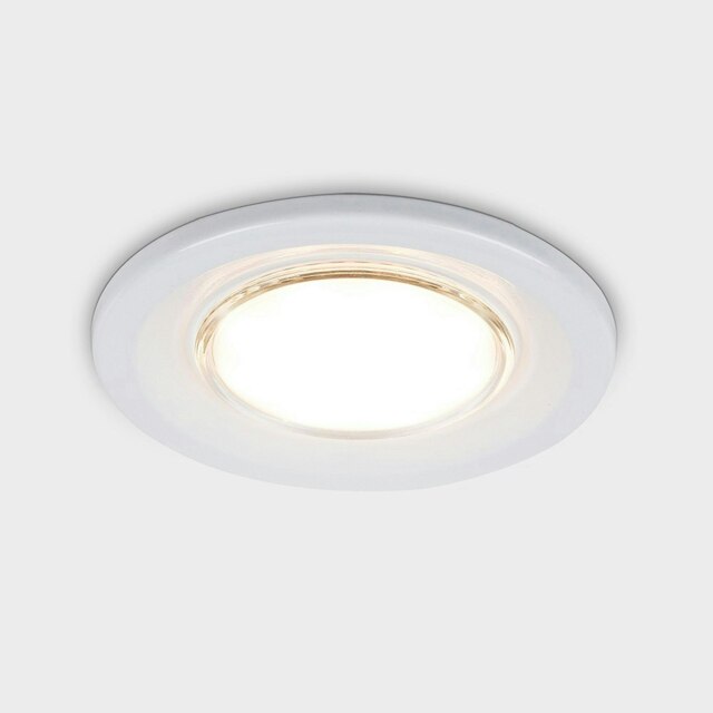 Valuelights 4 pack fire rated gloss white recessed gu10 ceiling ...