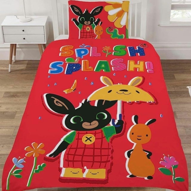 Ohs Bing Bunny Splish Splash Reversible Duvet Cover Bedding Set, Single ...