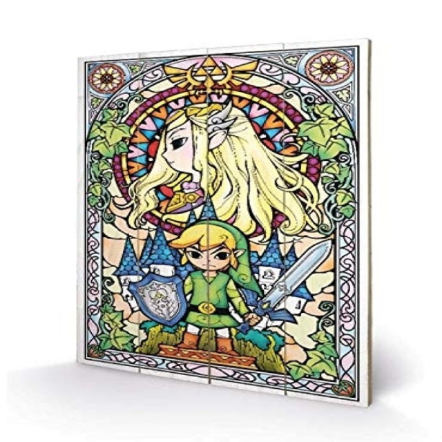 The Legend Of Zelda (Stained Glass) Small Wood - Wood Panel by Tesco ...