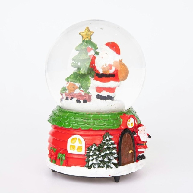 Shatchi Musical Christmas Snowglobe Large Water Ball Features Christmas ...